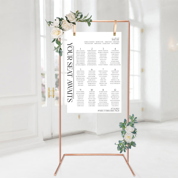 Classic Offset Seating Chart – Picturesque Laser Decor